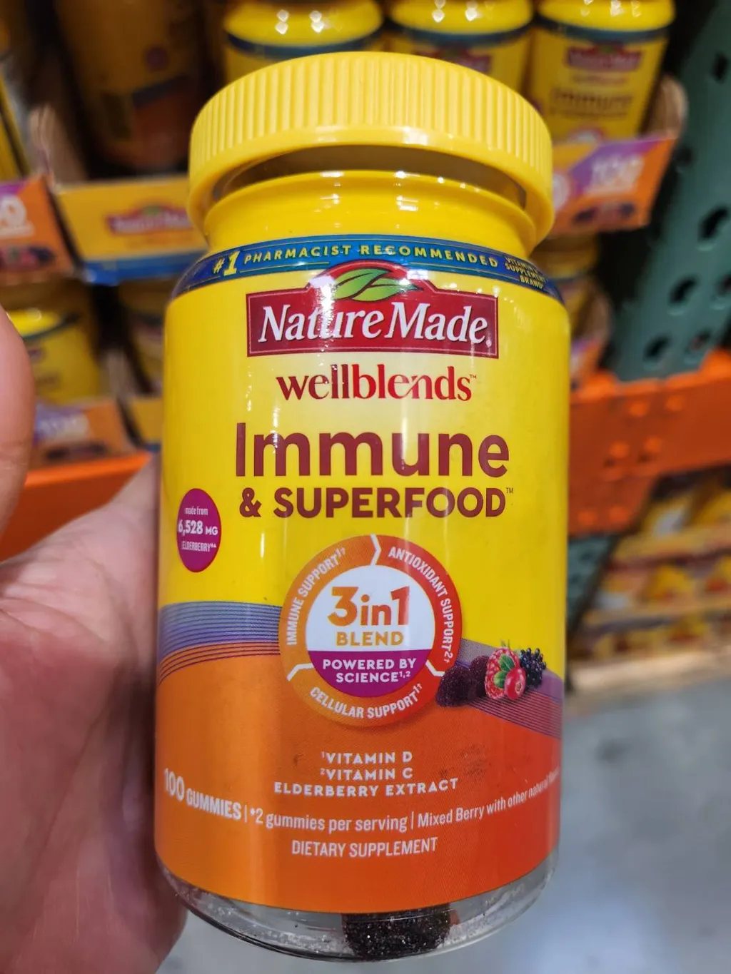 네이쳐 메이드 이뮨 슈퍼 구미 100구미 Nature Made Wellblends Immune Superfood Gummy, 100 Gummie | 상품 상세 | 크로켓