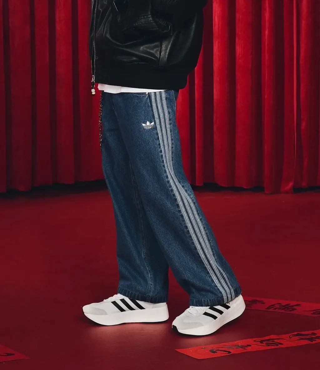 [무료배송/항공배송] 아디다스 오리지널 파이어버드 루즈핏 팬츠 진청 데님 JC6234 | 크로켓