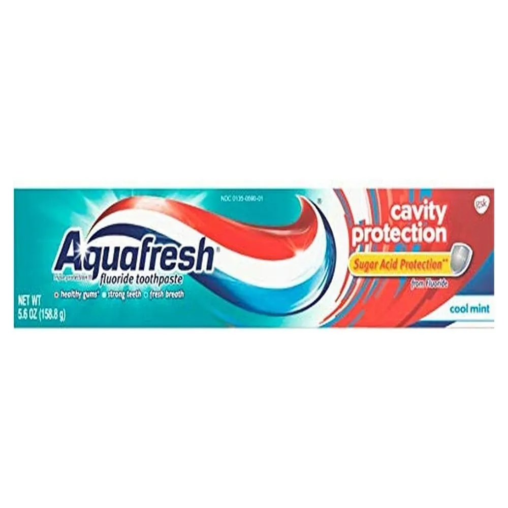 아쿠아 프레쉬 캐비티 프로텍션 쿨 민트 158g 4팩 Aquafresh Cavity Protection Fluoride ...
