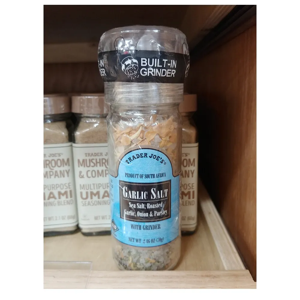 트레이더 조 갈릭 솔트 로스트 70g 6팩 Trader Joe's Garlic Salt with grinder 2.46oz ...
