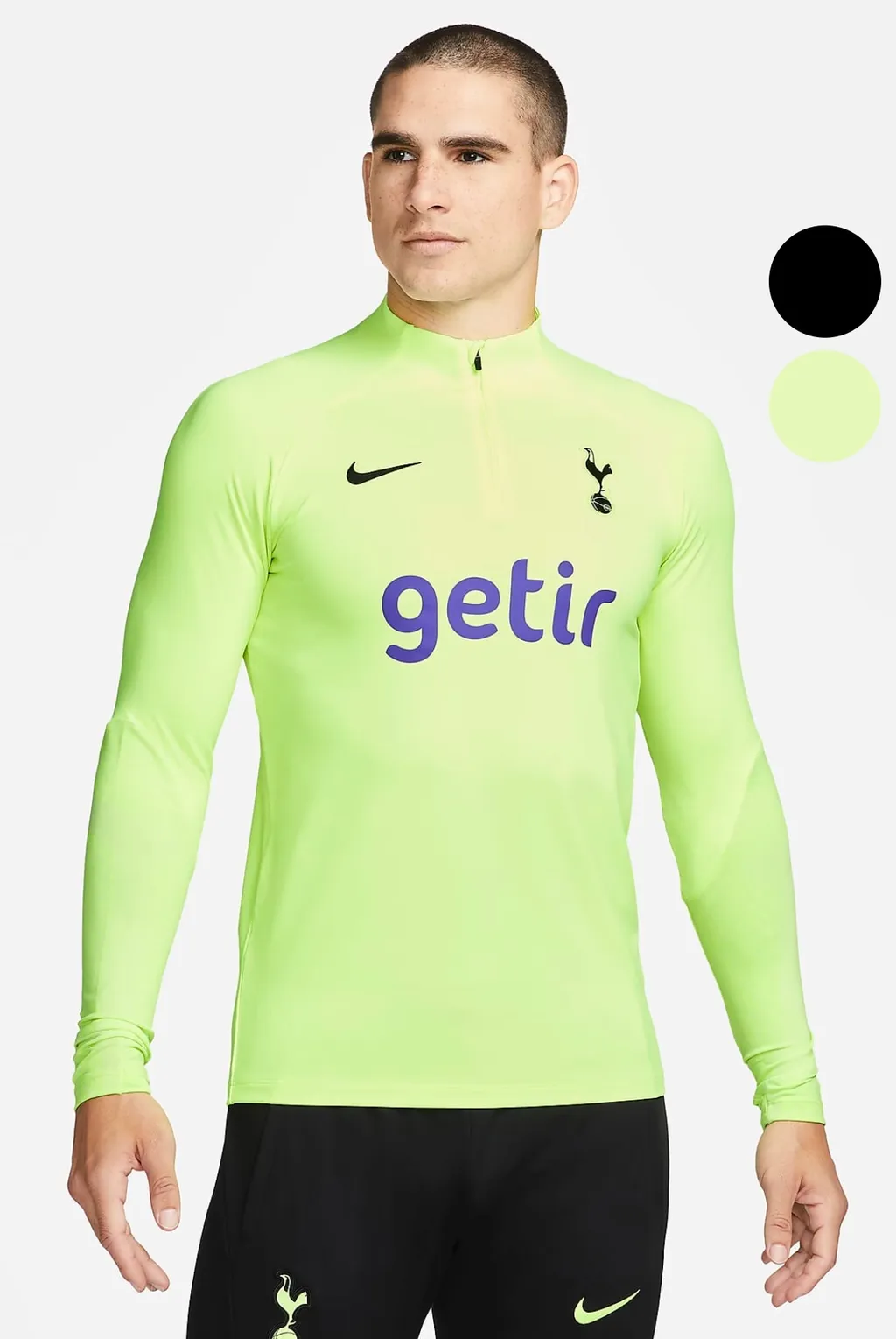 NIKE 나이키 토트넘 훗스퍼 스트라이크 드라이핏 풋볼 드릴탑 블랙 볼트 DM2460 | Croket