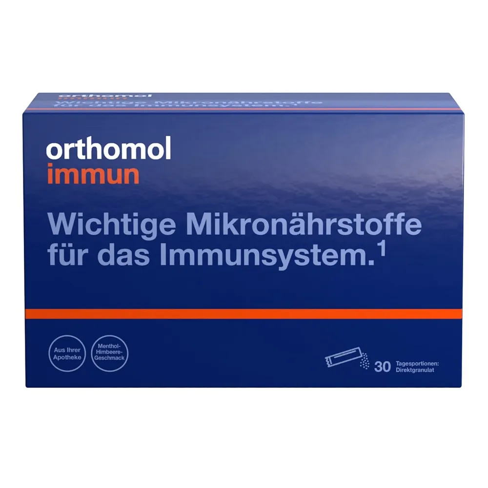 오쏘몰 이뮨 그래뉼 30정 1팩 멘솔 라즈베리 Orthomol Immun 30 Menthol-Raspberry Granules ...