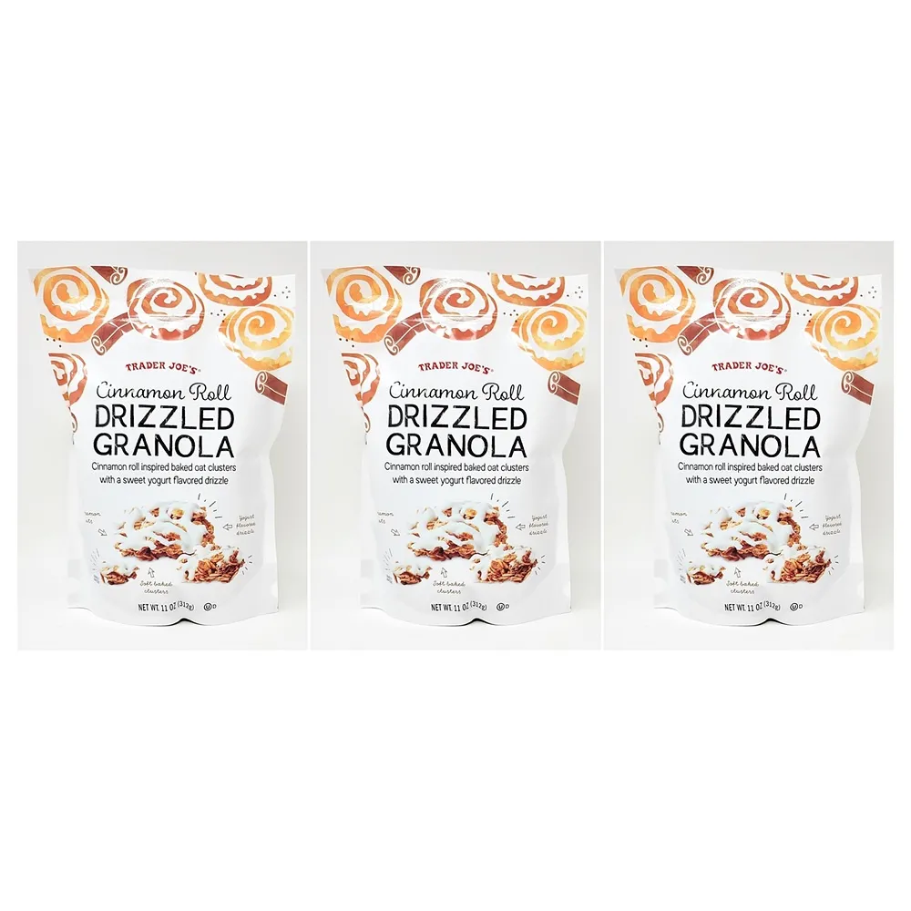 트레이더 조 시나몬 롤 드리즐 그래놀라 312g 3팩 Trader Joe's Cinnamon Roll Drizzled Granola 11oz | 상품 상세 | 크로켓