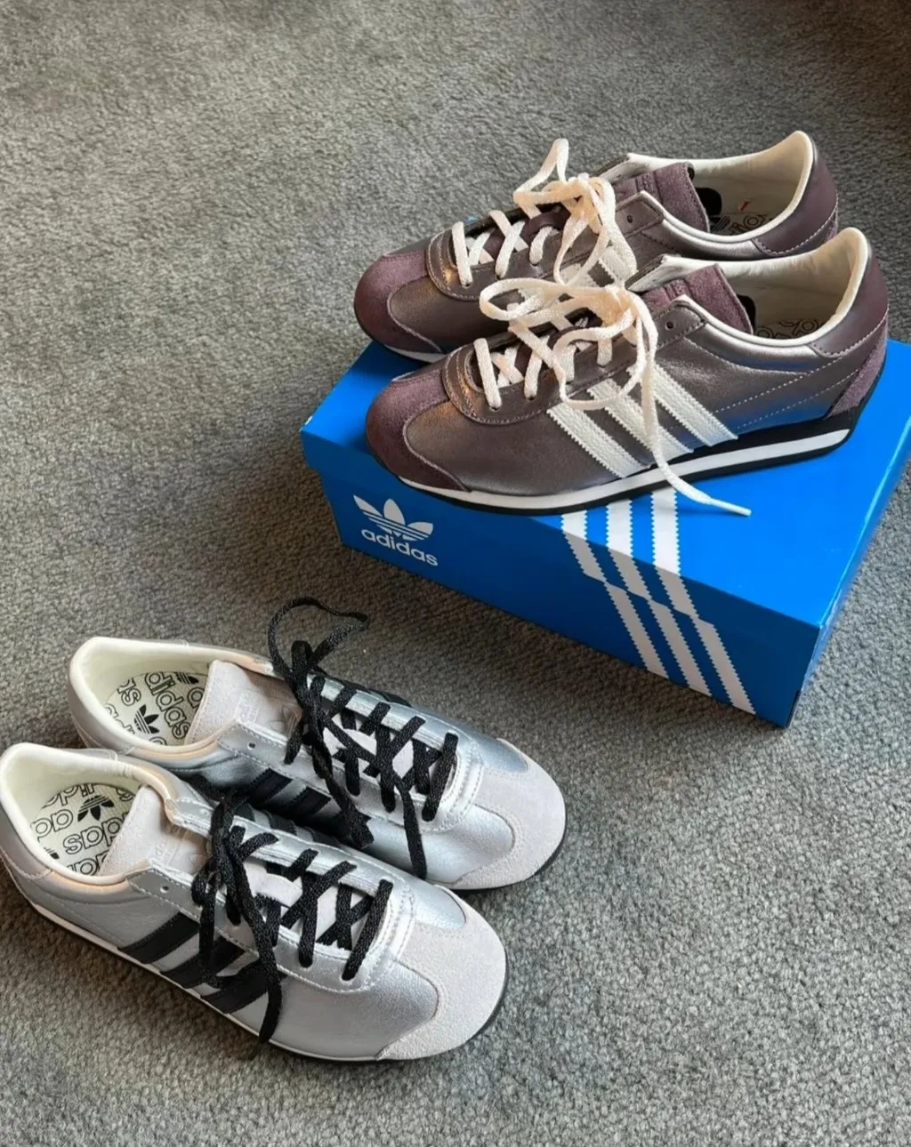 아디다스 컨트리 OG 실버 화이트 버건디브라운 JH6337 JH6338 | 상품 상세 | 크로켓