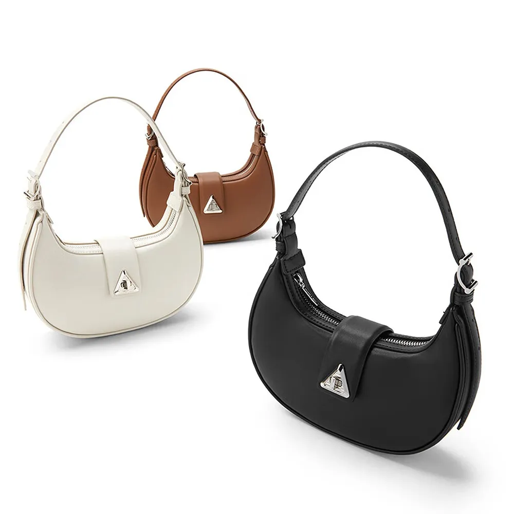 CHARLES&KEITH 찰스앤키스 트라이스 메탈릭 악센트 벨티드 숄더 백 호보 백 CK2-50271205 | 크로켓