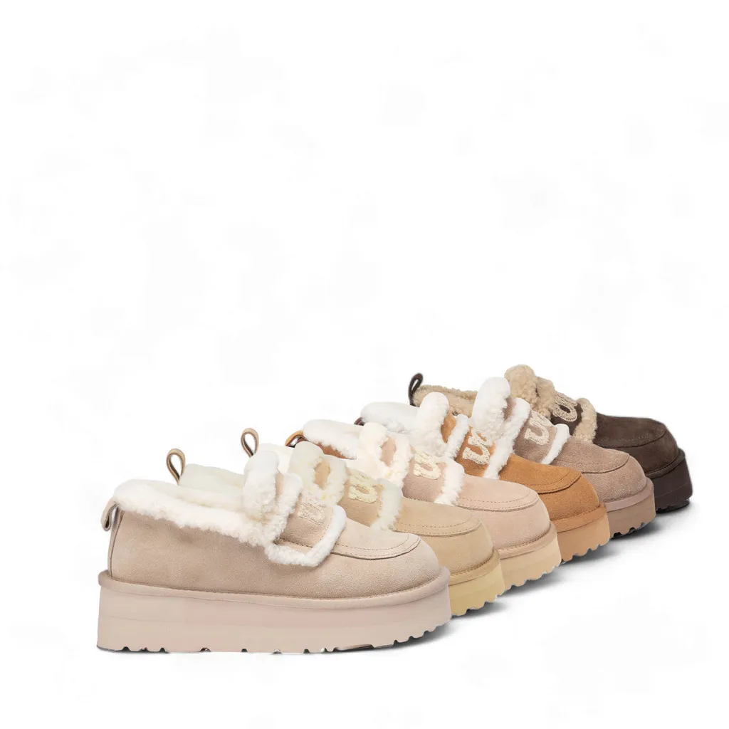 호주어그 오즈웨어 바이올렛 쉬어링 플랫폼 로퍼 Ozwear Violet Shearling Platform Loafer | 크로켓