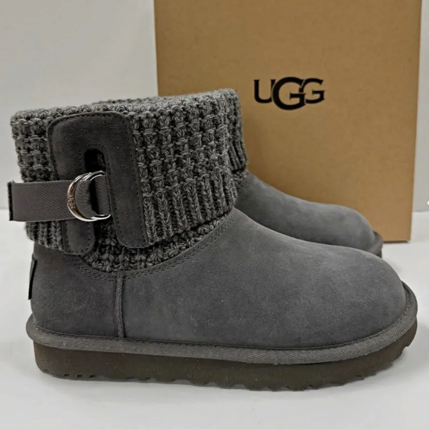 UGG Classic Solene Mini Knit 챠콜 그레이 W | 크로켓
