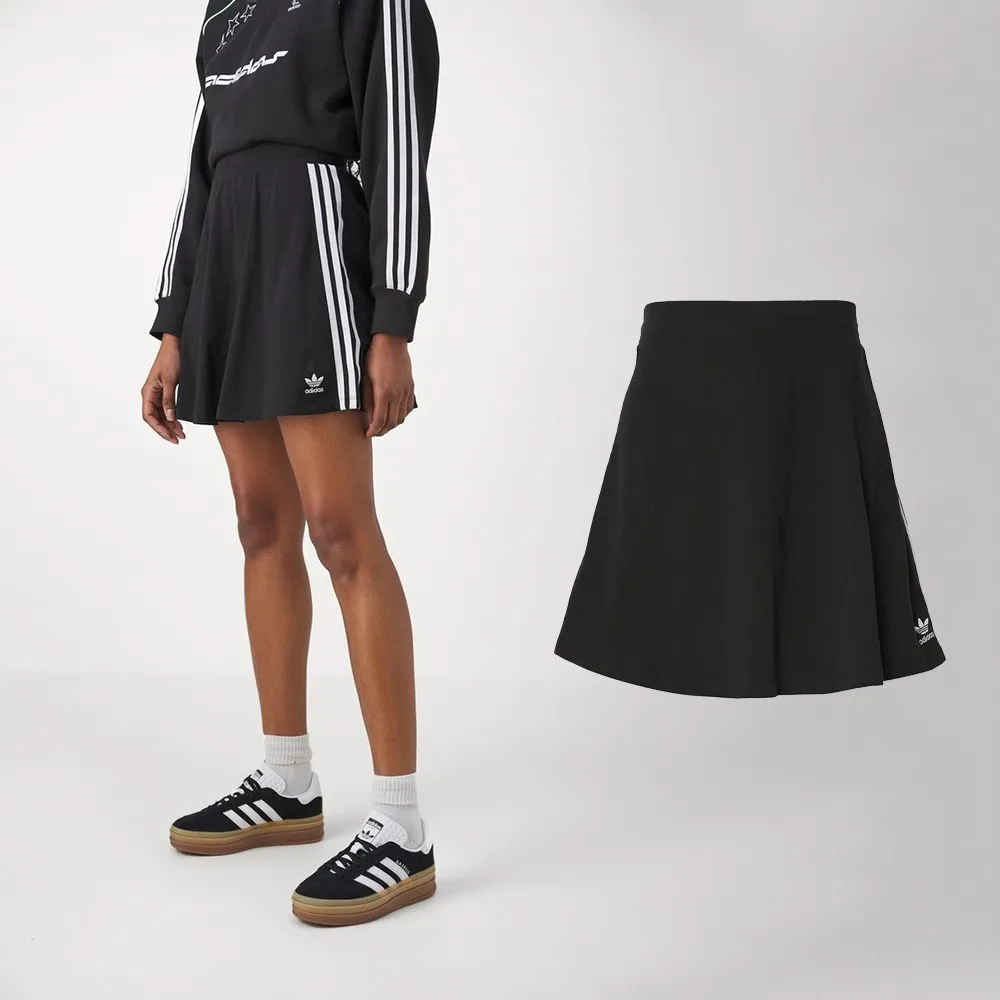 아디다스 오리지널 3 스트라이프 A라인 스커트 저지 치마 IU2526 | 크로켓