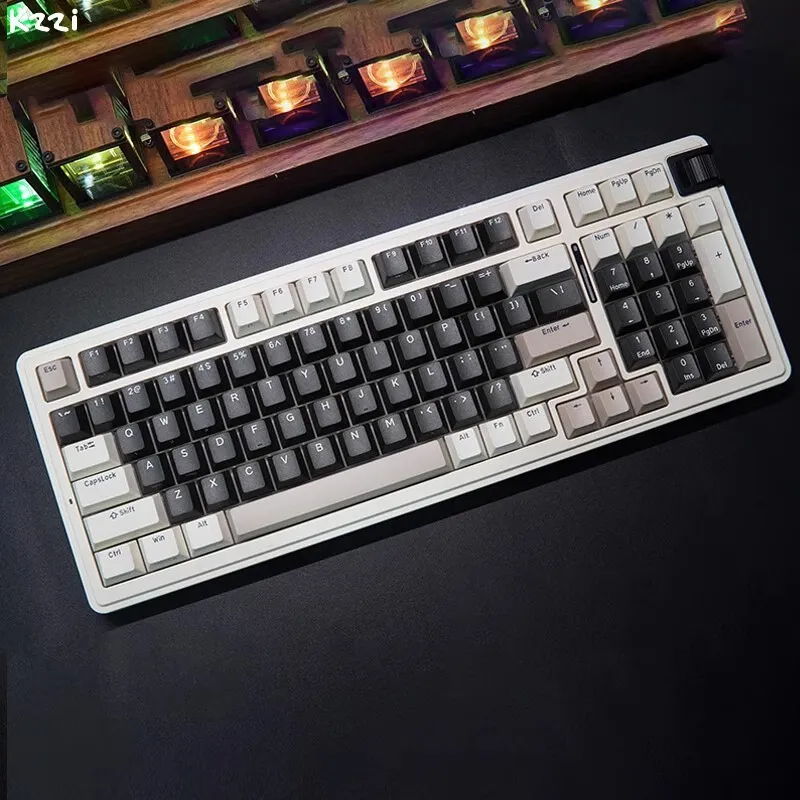 KZZI K98 무선 기계식 키보드 3모드 Gasket 구조 RGB 핫스왑 개스킷 98키 블루축(무지개축) | 상품 상세 | 크로켓