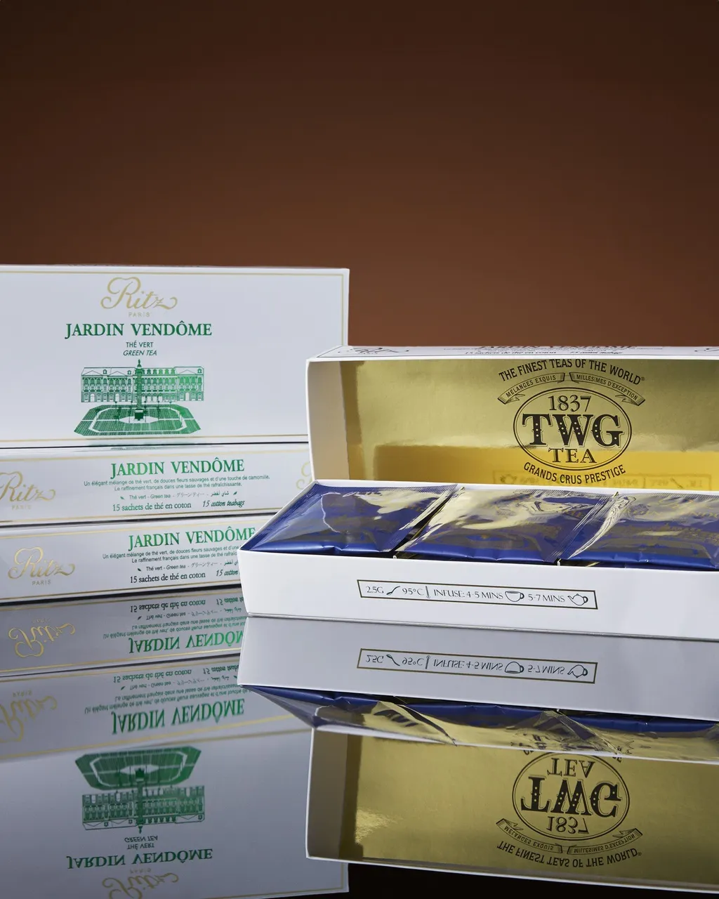 TWG 리츠 파리 티백 자뎅 벵돔 x 2박스 - Jardin Vendôme / 블렌디드 그린티 TWG 티 | 크로켓