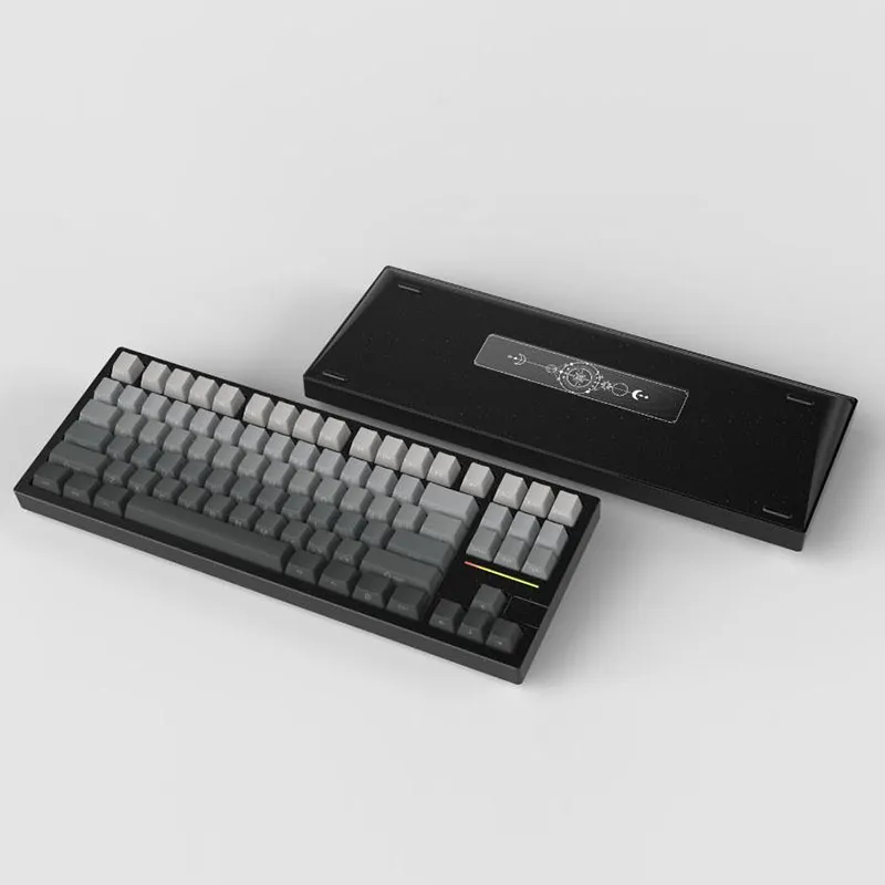 VTER Galaxy 80pro 풀알루미늄 무선 블루투스 유선 기계식 키보드 핫스왑 RGB PBT 가스켓 흡음 한백옥V2축 ...