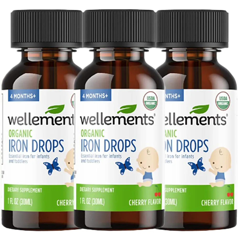 Wellements Organic Iron Drops 웰레먼트 오가닉 철분 드랍스 30mil 3팩 | 크로켓