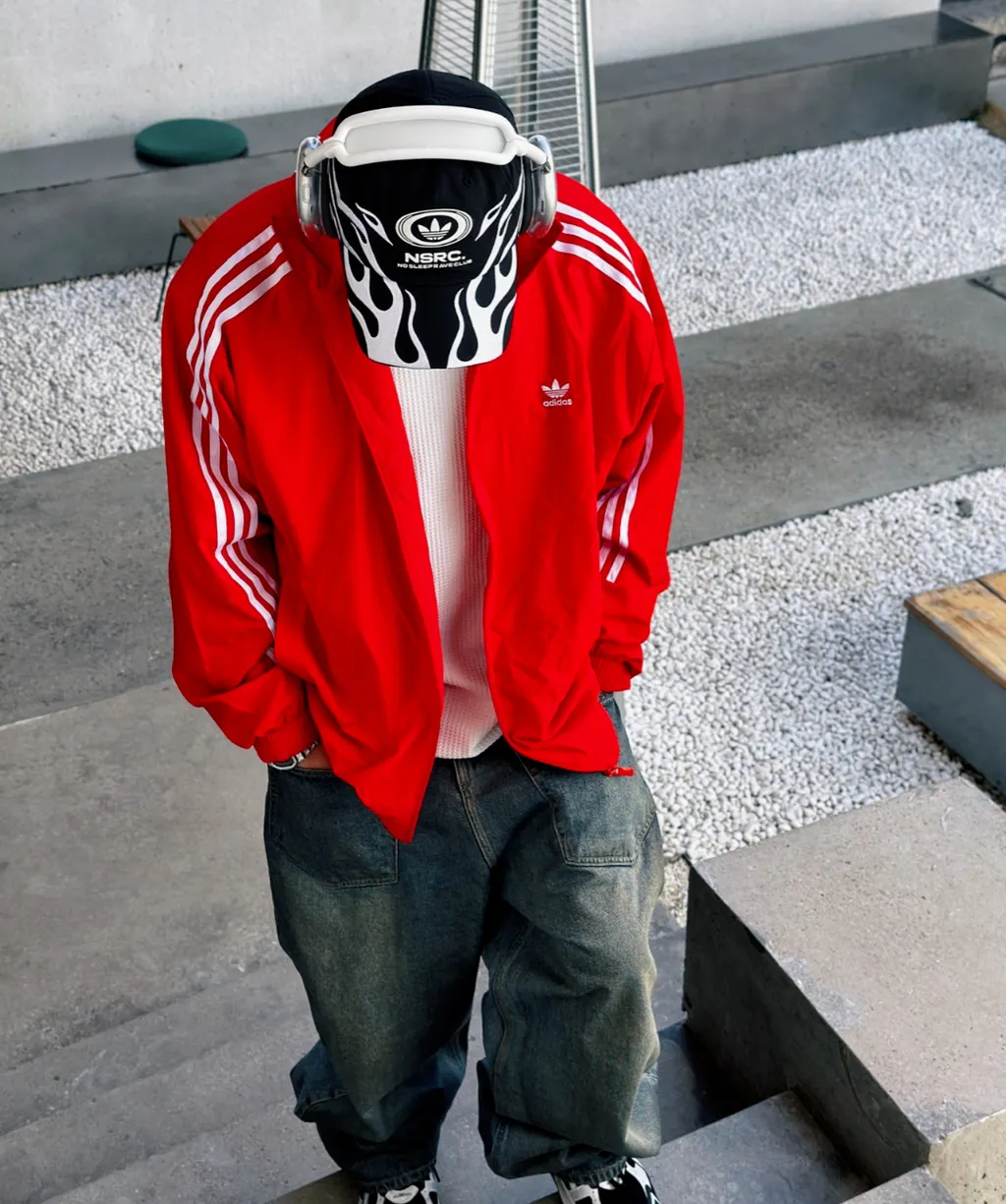 [빠른 출고] 아디다스 아딜레니엄 아딜레늄 오버사이즈 바람막이 트랙 자켓 IV9336 | 크로켓