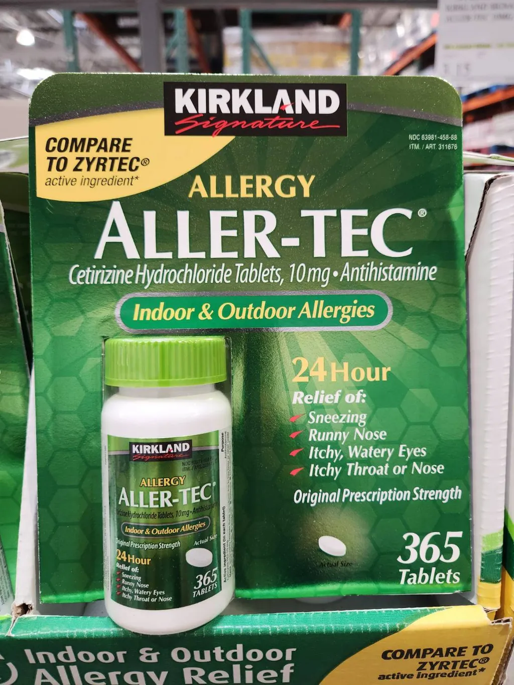 [당일발송]커클랜드 알러텍 365정 Kirkland Aller-Tec 코스트코 미국직배송 | 크로켓