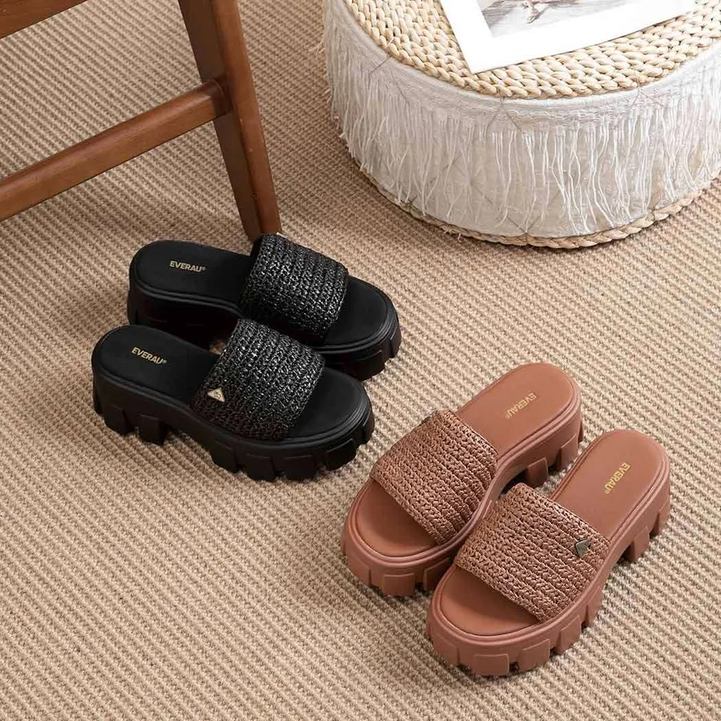 호주 에버에이유 어그 우븐 플랫폼 키높이 청키 라탄 통굽 샌들 슬리퍼 EA2050 | 크로켓