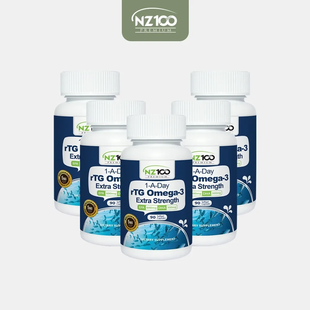 뉴질랜드 NZ100 뉴질랜드100 rTG 오메가-3 엑스트라 스트렝스 EPA 600mg DHA 300mg 90캡슐 5팩 | 상품 상세 | 크로켓