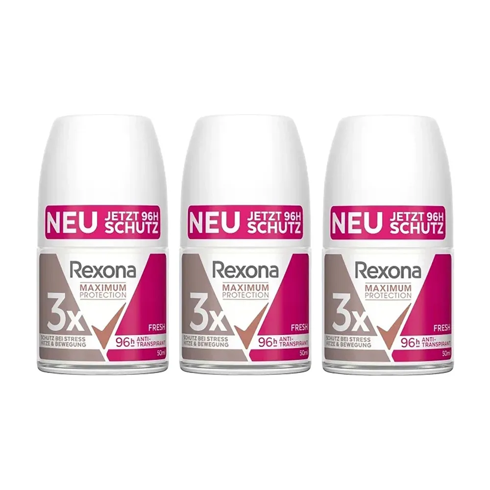 Rexona 멕시멈 프로텍션 롤온 데오드란트 3X 50ml 3팩 | 크로켓
