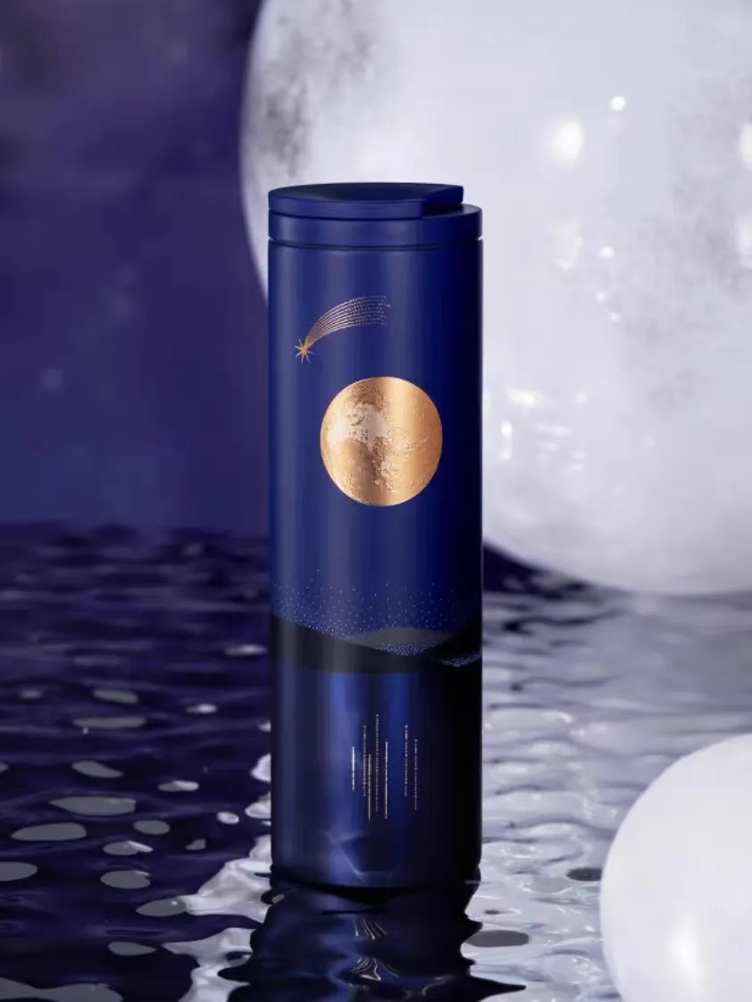 스타벅스 중국 2023 중추절 추석MD 옥토끼 시리즈 골드문 보름달 스텐 텀블러 473ml | 크로켓