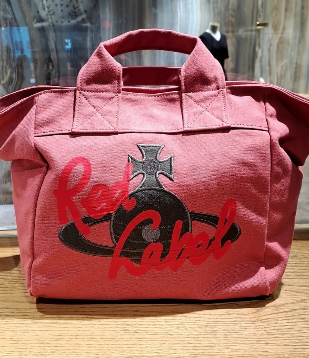 비비안웨스트우드 레드라벨 24SS RED RABEL ORB 로고 캔버스 2way 핑크 라지 토트백 보부상백 | 상품 상세 | 크로켓