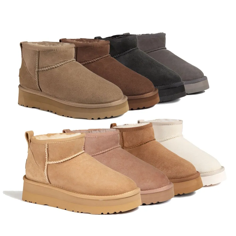 [무료배송] 호주정품 오즈웨어 클래식 플랫폼 울트라 미니 양털 어그 부츠 (굽4cm) 체스트넛 그레이 블랙 브라운 브론즈 OB658P | 크로켓