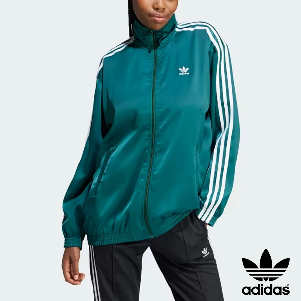 아디다스 파이어버드 져지 루즈핏 새틴 트랙 탑 그린 여성 트레이닝 자켓 IP0699 | 상품 상세 | 크로켓