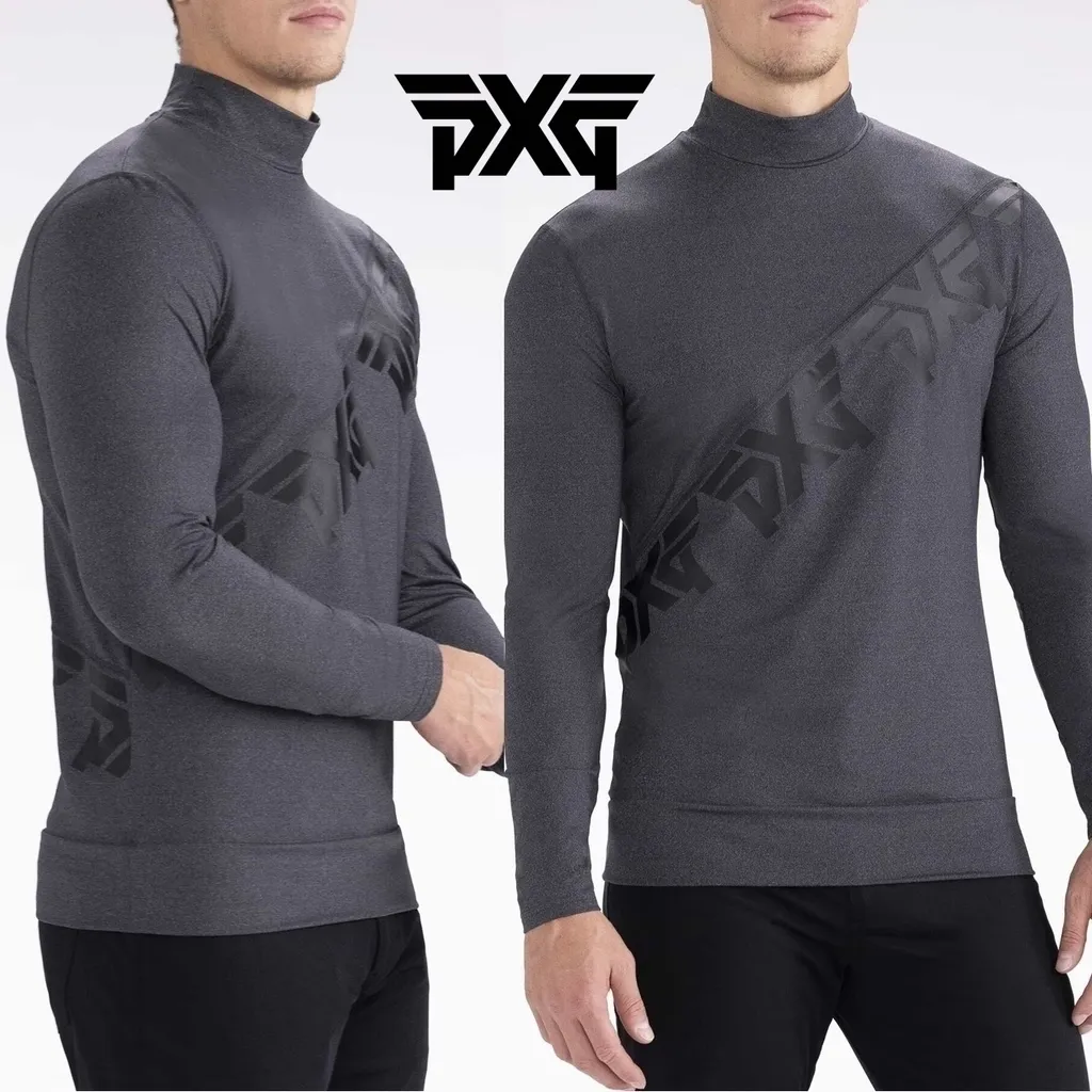 PXG 피엑스지 남성골프웨어 긴팔티 목폴라티 베이스 레이어 폴라티 Wrap Around Logo Base Layer | 크로켓