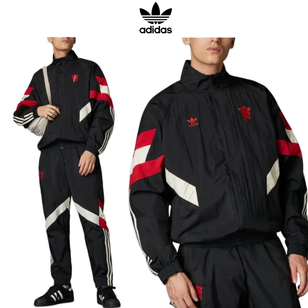 아디다스 맨체스터 유나이티드 맨유 트랙탑 바람막이 자켓 블랙 레드 IS6525 | 상품 상세 | 크로켓