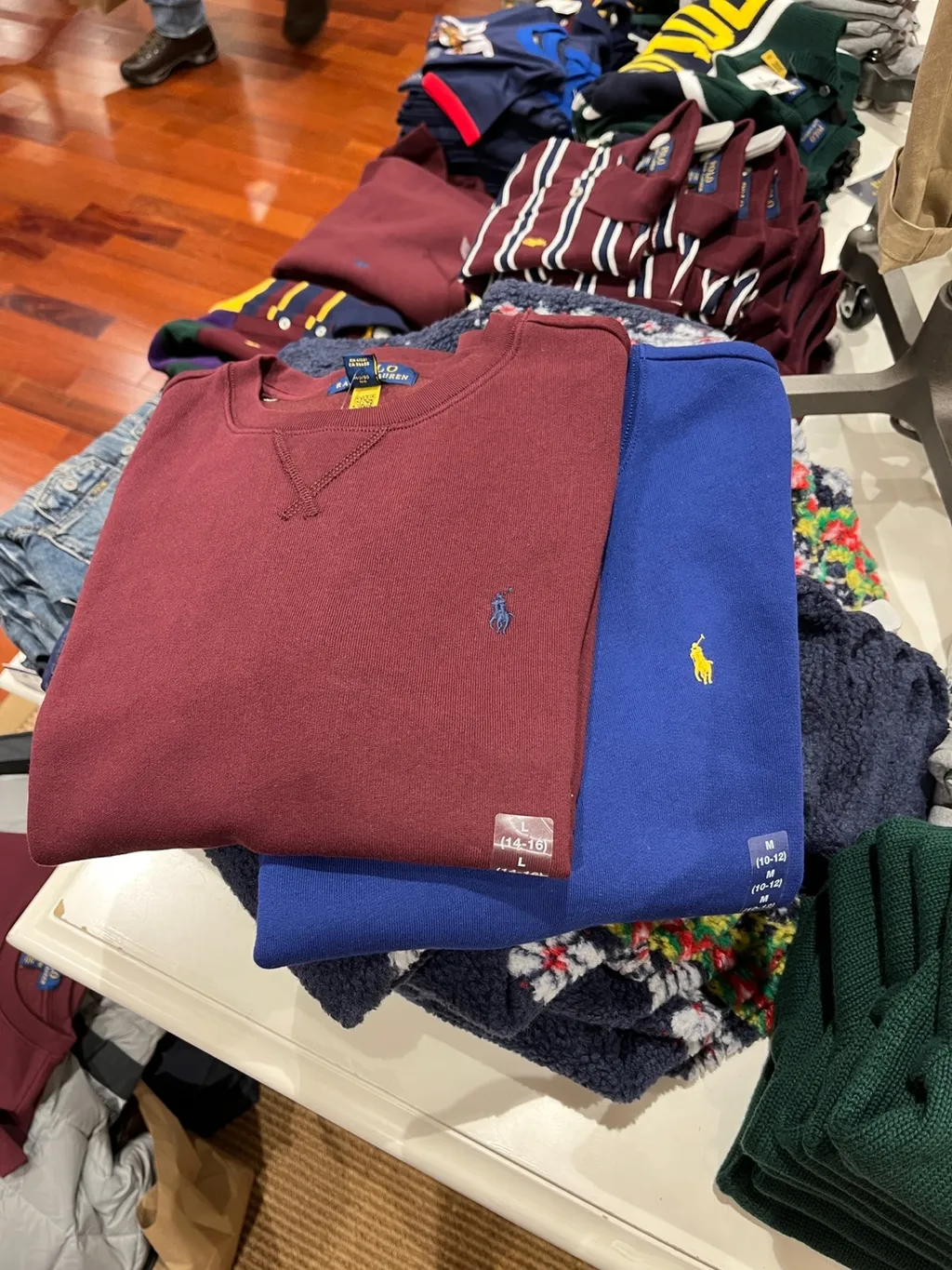 [버건디 L 특가 한정수량] 폴로 랄프로렌 보이즈 남녀공용 기본 로고 기모 맨투맨티 버건디 | 상품 상세 | 크로켓