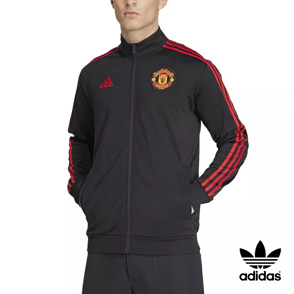 아디다스 져지 맨유 DNA 3S 트랙탑 블랙 레드 남성 맨체스터 유나이티드 트레이닝 자켓 | 크로켓