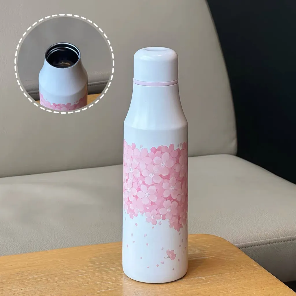 스타벅스 중국 2025 벚꽃MD 화이트 스텐 물병 보틀 591ml | 상품 상세 | 크로켓