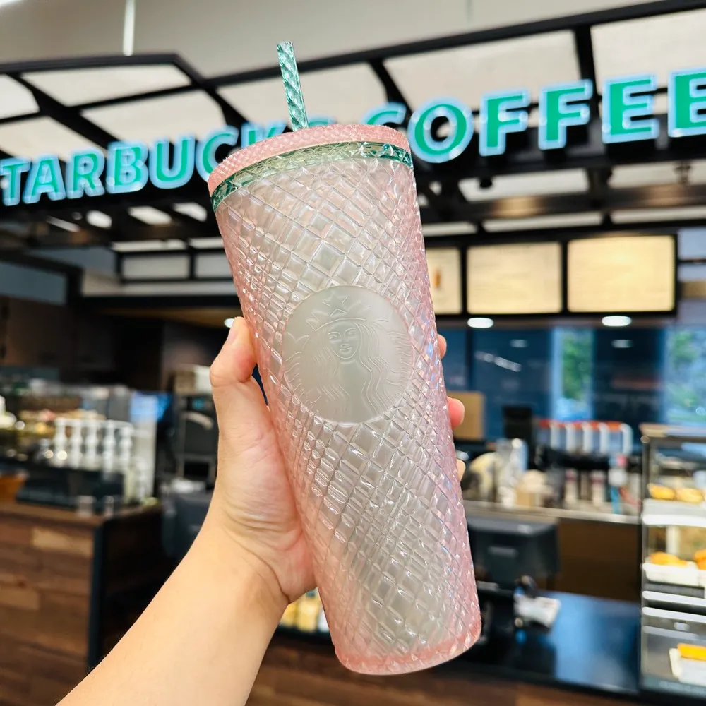 2023 북미 스타벅스 핑크 글로시 쥬얼리 텀블러 플라스틱 콜드 미국스벅md 710ml | 크로켓