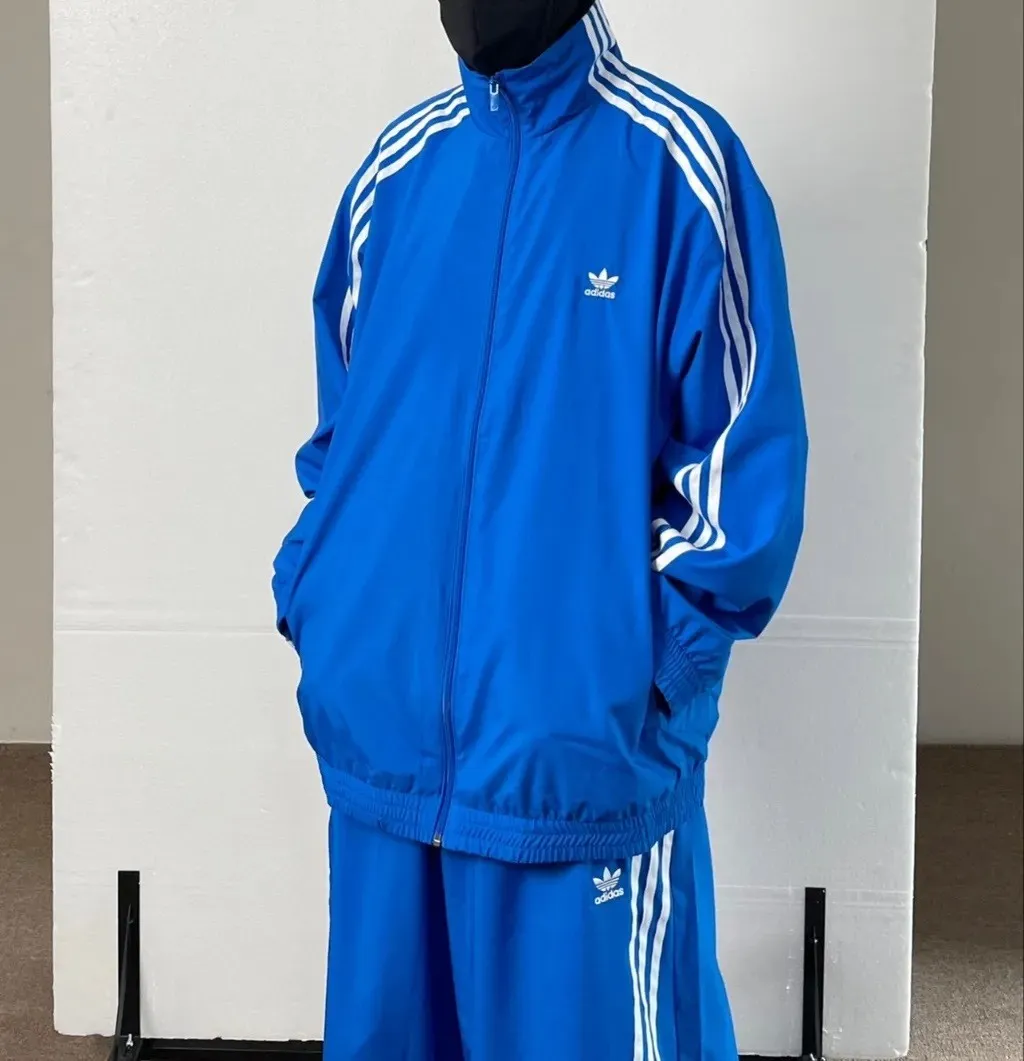 아디다스 바람막이 아딜레니엄 오버사이즈 트랙 자켓 블루 IV9337 | 크로켓
