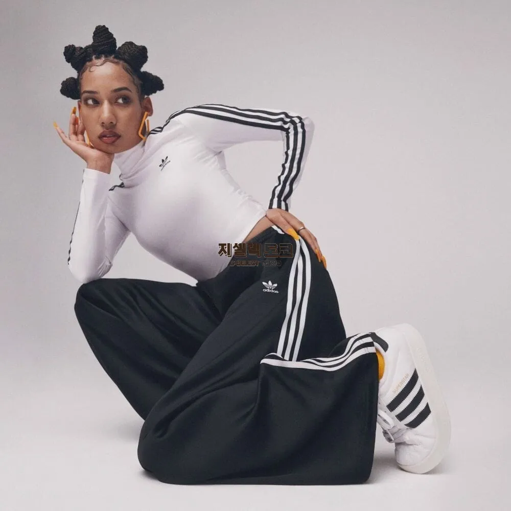 아디다스 아디컬러 스트라이프 터틀넥 긴팔 티셔츠 롱 슬리브 하이넥 화이트 블랙 JG1535 | 상품 상세 | 크로켓