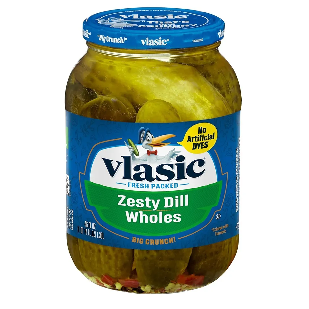 Vlasic 피클 제스티 딜 홀수 1.36L 1팩 Vlasic Whole Zesty Dill Pickles, Keto ...
