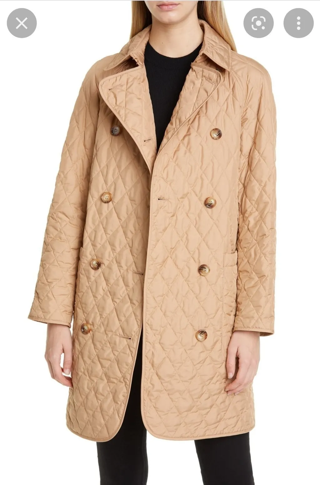 [관부가세포함. 무료배송 ] 버버리 tything 타이팅 여성 롱 퀄팅 자켓 비스킷컬러 80530431 | 크로켓