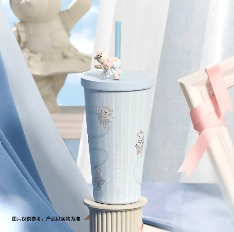 스타벅스 중국 공홈 2024 가을MD 애프터눈티 시리즈 베어리 피규어 빨대토퍼 블루 빨대컵550ml | 상품 상세 | 크로켓