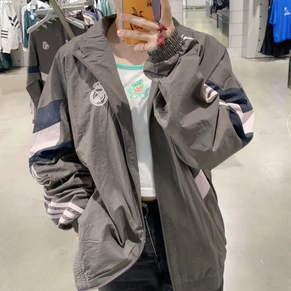 아디다스 레알 마드리드 24/25 라이프스타일러 앤섬 트랙탑 바람막이 자켓 JI9479 | 크로켓