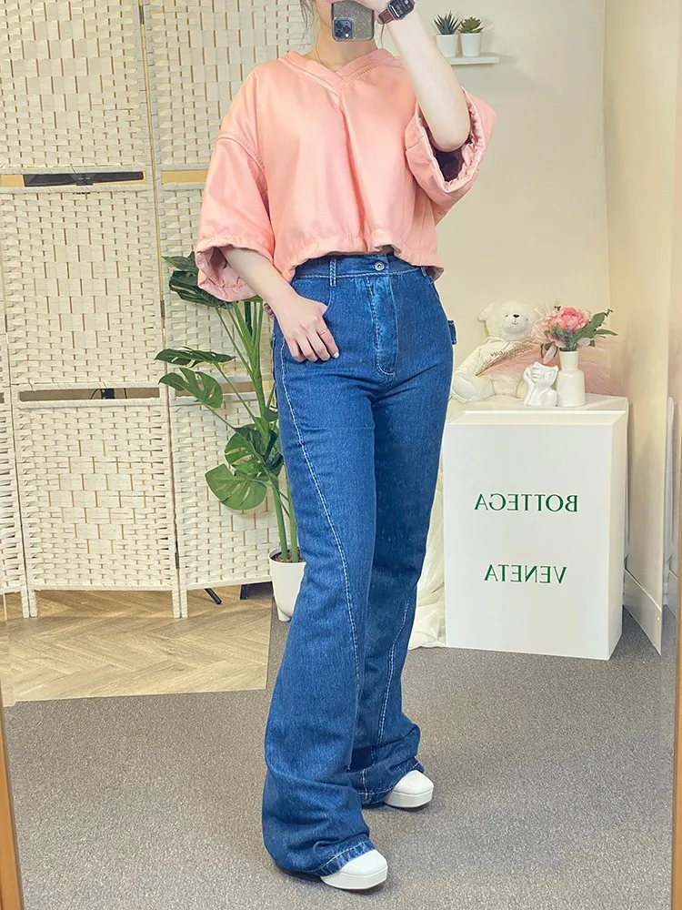 [관부과세포함/무료배송] 보테가베네타 우먼스 FLUID 부츠컷 데님 팬츠 MEDIUM BLUE 654295 V0SH0 4600 ...