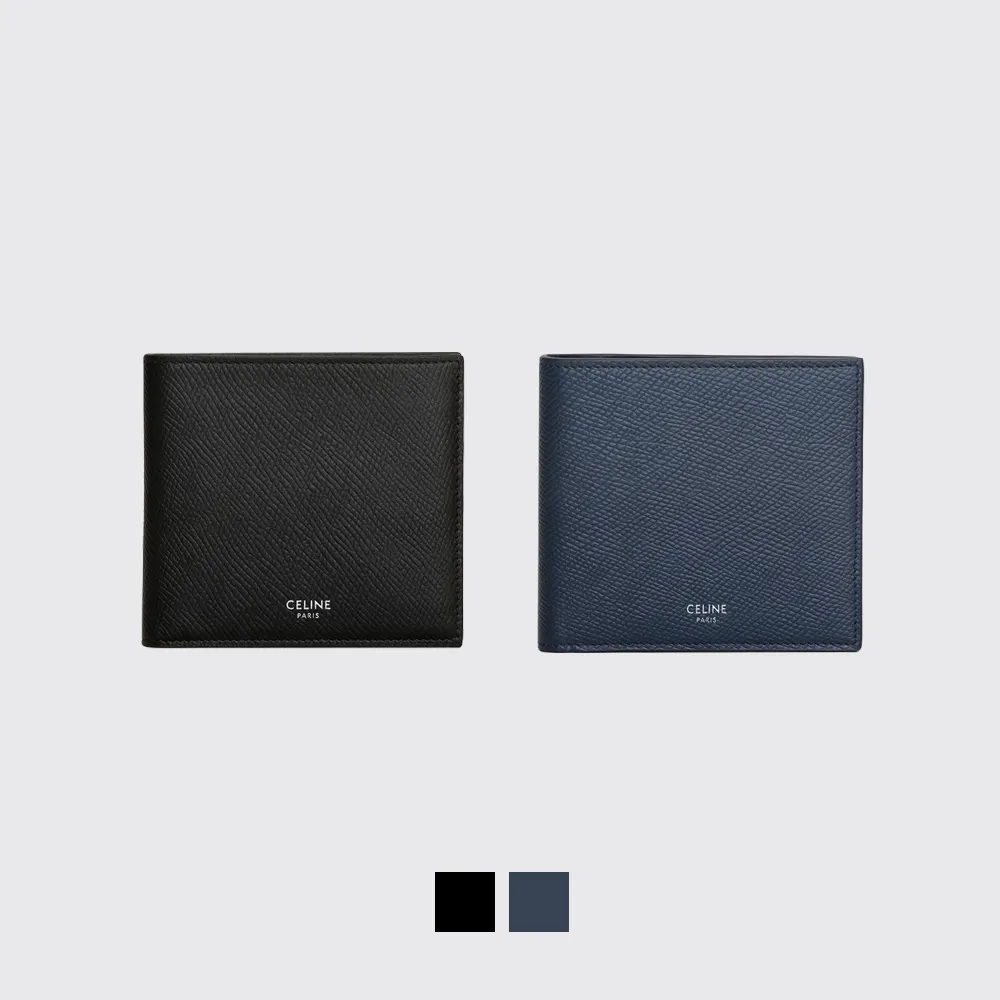 셀린느 레터링 로고 남성 반지갑 그레인드 카프스킨 플랩 바이폴드 지갑 10B653BEN | 상품 상세 | 크로켓