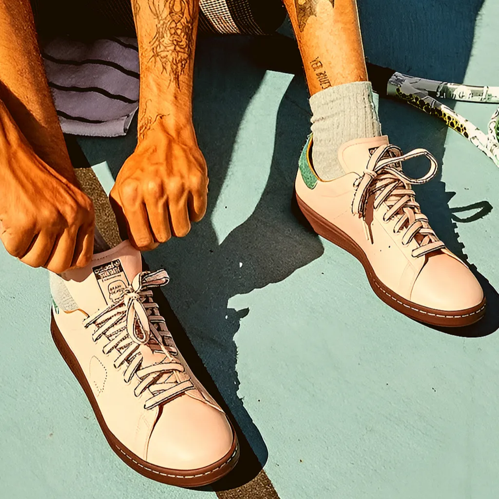 아디다스 스탠 스미스 x 브레인 데드 핑크 코어 블랙 메사 IH3433 | 크로켓