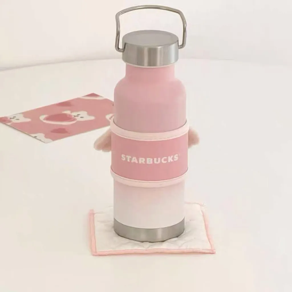 스타벅스 중국 공홈 2025 벚꽃MD 핑크 그라데이션 보온보냉 스텐 보틀 473ml | 크로켓