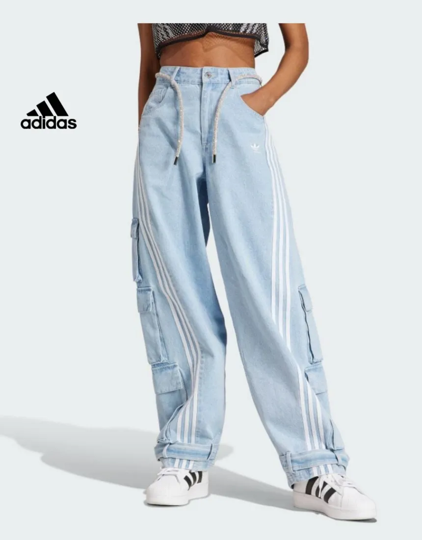 아디다스 우먼스 오리지널 ADILENIUM 데님 카고 바지 클리어 블루 IV9344 | 상품 상세 | 크로켓