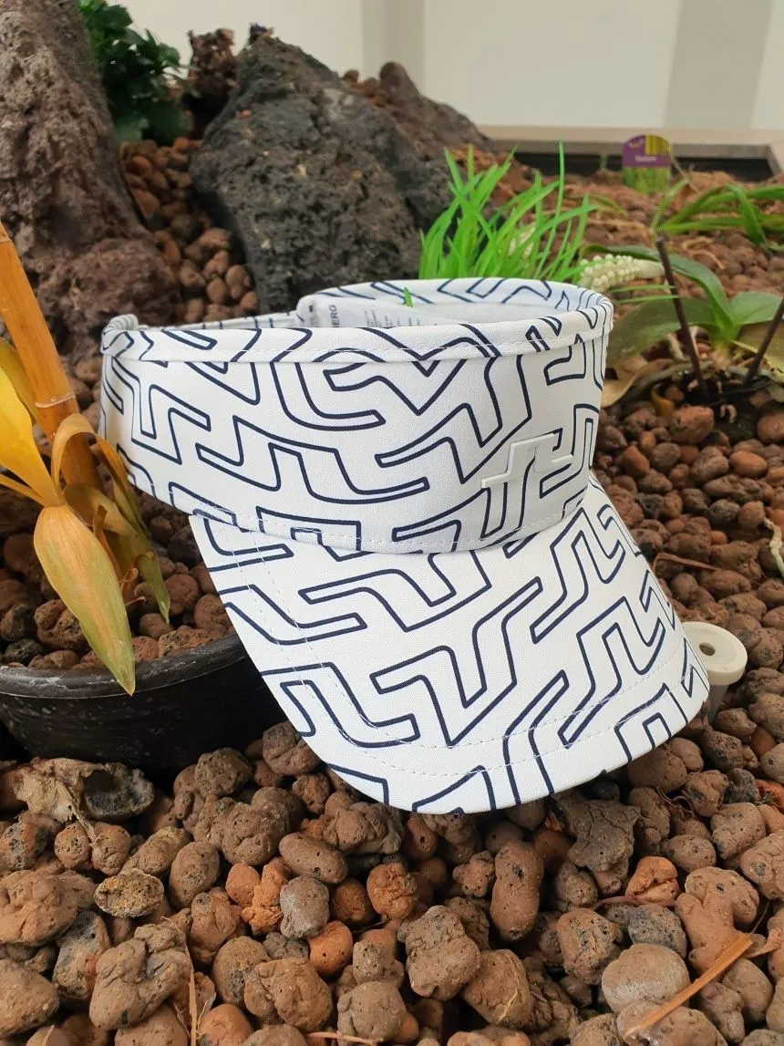 제이린드버그 23년 SS신상 Bon Print Visor 여성용 골프 썬캡 화이트 | Croket