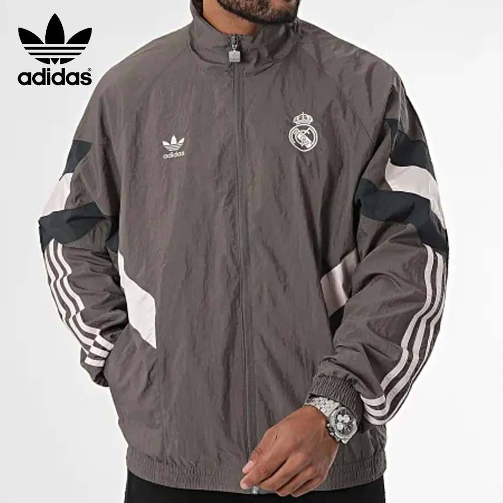 아디다스 오리지널 레알 마드리드 트랙 탑 그레이 JI9479 남자 트레이닝복 자켓 | 크로켓
