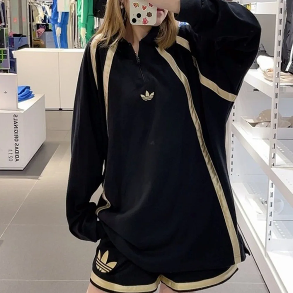 아디다스 럭비 폴로 셔츠 남녀공용 오리지널 블랙 긴팔티 IR6377 | 크로켓