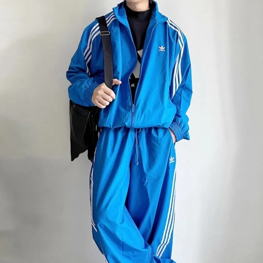아디다스 바람막이 아딜레니엄 오버사이즈 트랙 자켓 블루 IV9337 | 상품 상세 | 크로켓