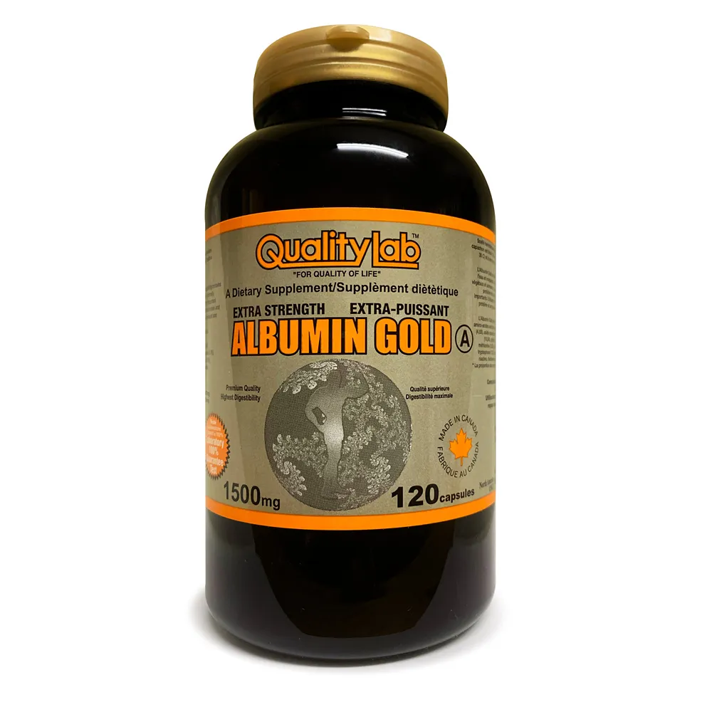 퀄리티 랩 알부민 골드 1,500mg 120정 4팩 Qualitylab Albumin Gold 1500mg 120 Capsules | 크로켓