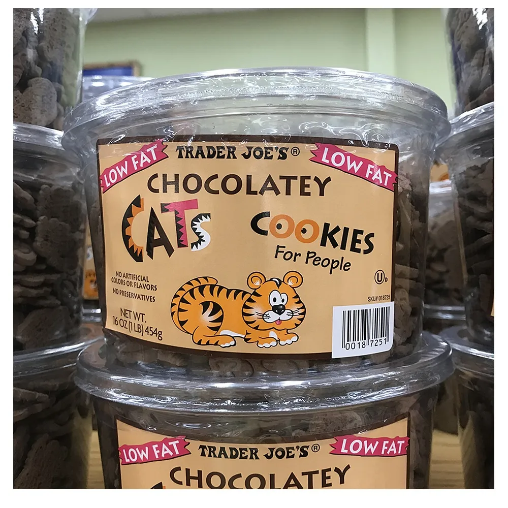 트레이더 조 초콜리티 캣 쿠키 포 피플 464g 2팩 Trader Joe's Chocolatey Cats Cookies for ...