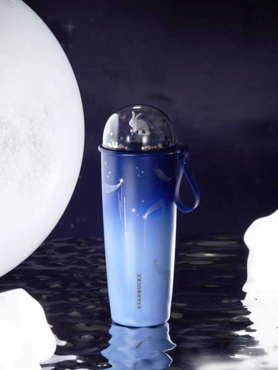 스타벅스 중국 2023 중추절 추석MD 옥토끼 시리즈 옥토끼 글리터 돔뚜껑 휴대용 스트랩 스텐컵 591ml | 상품 상세 | 크로켓