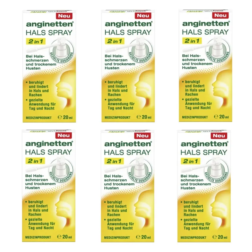 독일 안기네텐 목 스프레이 2in1 6개묶음 anginetten hals spray 20ml | 상품 상세 | 크로켓